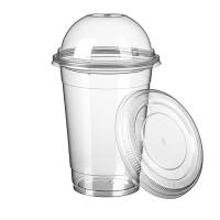 China Wholesale 16oz PET Plastic Cups with Dome Lids in 95mm and 98mm Diameter for sale