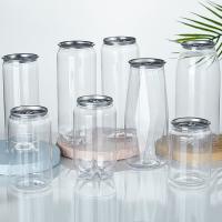 China Customized 200ml 700ml Clear PET Food Grade Bottles With Easy Open Ring For Snacks Drinks for sale