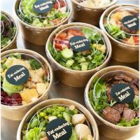 China Hot Food Takeaway Eco Containers Biodegradable Kraft Paper Bowl with Lid for sale