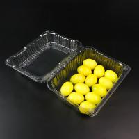 China PET Fruit Container Disposable Plastic Containers With Dome Lid Disposable Clear Box for sale