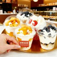 China High-Clarity PET 7oz & 9oz Crystal Clear Dessert Cups for Ice Cream, Yogurt & Mini Cakes for sale
