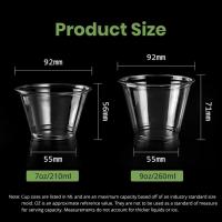 China Mini 7oz Takeout PET Plastic Disposable Cup Sauce Container Yogurt To-Go Cups for sale