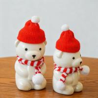 China Custom Cute Bear-Shape PET Bottles with Christmas Hats for sale
