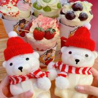 China Custom Cute Bear-Shape PET Bottles with Christmas Hats for sale