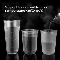 China Custom 90mm Disposable U Shape Milkshake Smoothie Boba Milk Tea Plastic Cups for sale