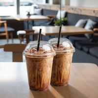 China 12oz 16oz 20oz PET Plastic Cups With Lids and Straw for Matcha Milkshake for sale