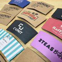 China Custom Design Coffee Packaging Cardboard Cup Sleeves for Hot Drinks Coffee Cups for sale
