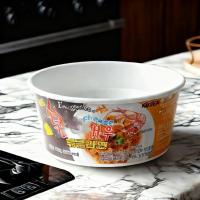 China Customized Printing Heatable Coated Biodegradable Ramen Induction Paper Bowl for hot food for sale