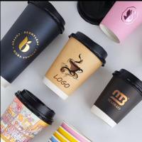 China 6 oz 8 oz 12 oz Disposable Double Wall Coffee to Go Kraft Paper Cup With Lid for sale