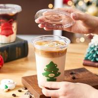 China Disposable Clear Clear Flat Lids For Coffee Tea Yogurt Other Cold Drinks for sale