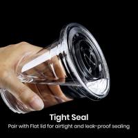 China Disposable Clear Clear Flat Lids For Coffee Tea Yogurt Other Cold Drinks for sale