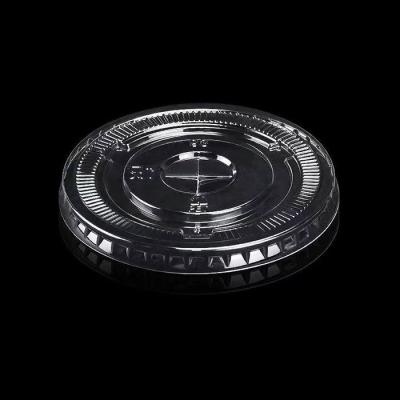 China Disposable Clear Clear Flat Lids For Coffee Tea Yogurt Other Cold Drinks for sale
