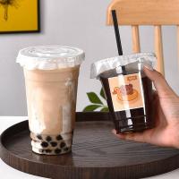 China China Manufacturers factory Wholesale Price Plastic Cup 16Oz Take Away Coffee PET Cups for sale