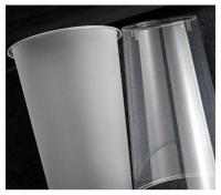 China Custom Design your own Disposable PP  Boba Milk Tea Plastic Cup With Lid for sale