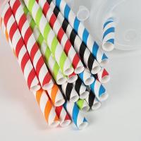 China Chinese supplier Custom 12mm Biodegradable Colorful Striped Paper Straws for sale