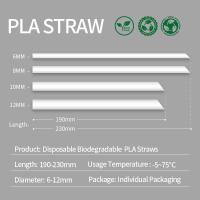 China OEM factory Colorful Compostable Individually Wrapped packing Disposable PLA Straws for sale