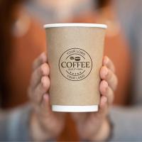 China Customized Personalized Branded Takeaway Hot Coffee Paper Cup with Lids for sale
