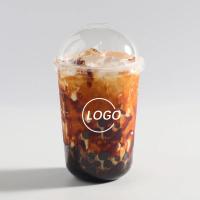 China Custom U Shape Round Plastic Cup for Bubble Tea Ice Coffee Beverages for sale