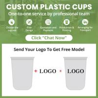 China Custom U Shape Round Plastic Cup for Bubble Tea Ice Coffee Beverages for sale