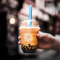 China Custom U Shape Round Plastic Cup for Bubble Tea Ice Coffee Beverages for sale