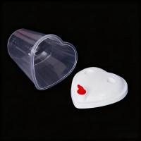 China Custom 16 oz 24 oz Heart Shaped Hard Injection Cup with Lid for Cold Drinking for sale