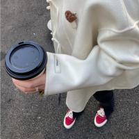 China Heat Resistant PS 80mm 90mm Black/White Plastic Coffee Cup Drinking Lids for sale