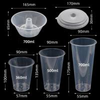 China Food Grade All-in-One Disposable Plastic Cups With Bowl for Snack Beverage for sale
