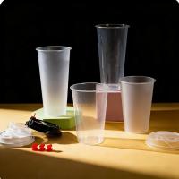 China 500ML Boba Bubble Tea Hard Premium PP Cups for Cold Drinks for sale