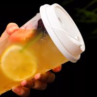 China 500ML Boba Bubble Tea Hard Premium PP Cups for Cold Drinks for sale