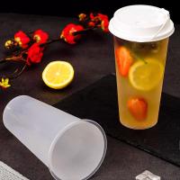 China 500ML Boba Bubble Tea Hard Premium PP Cups for Cold Drinks for sale