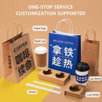 China Competitive Price Brown Kraft Paper Bags with Logo for Fast Food Packaging for sale