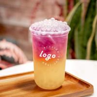 China Printed Logo Disposable Transparent Matte PP Cup U Shape Milk Tea Plastic Cups for sale