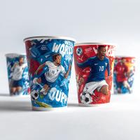 China 2026 World Cup City Theme Single Wall Paper Cup for Vendor Fast Beverage for sale