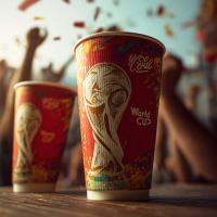China 2026 World Cup City Theme Single Wall Paper Cup for Vendor Fast Beverage for sale