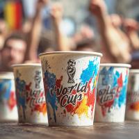 China 2026 World Cup City Theme Single Wall Paper Cup for Vendor Fast Beverage for sale