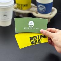 China Full Color Printed Eco-Friendly Recycled Kraft Double Wall Corrugated Paper Cup Sleeves for sale