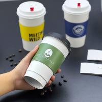 China Full Color Printed Eco-Friendly Recycled Kraft Double Wall Corrugated Paper Cup Sleeves for sale