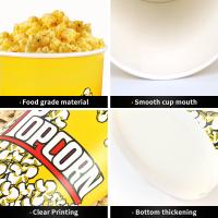 China Biodegradable FSC Certified Popcorn Bucket Craft Paper Cup for Football Events World cup for sale