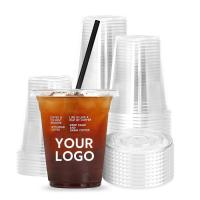 China 12/14/18/20/24/16oz PET Disposable Clear Ice Coffee Plastic Cups for sale