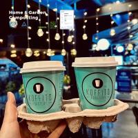 China 12oz 16oz Compostable Takeaway Paper Cups Biodegradable Hot Cold Coffee Cups for sale