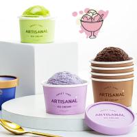 China Customized Branded 2oz 4oz 6oz 8oz Disposable Ice Cream Paper Cup for sale