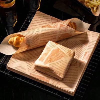 China Food Grade Sandwich Wrapper Hamburger Packaging Sandwich Burger Wrapping Paper for sale