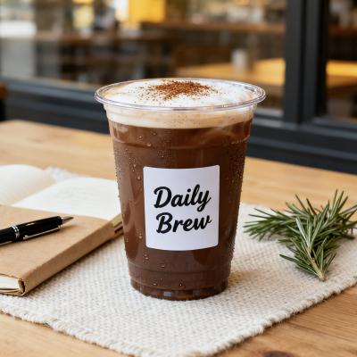 China Multi-capacity Smoothie Cold Drink Iced Coffee Disposable PET Cup with Lid for sale