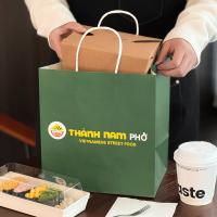 China Recyclable Disposable Sushi Kraft Paper Bag for Fast Food Go Delivery Restaurant for sale