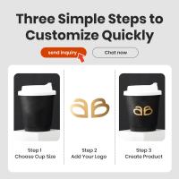 China Hot Stamping Embossing Black Double Wall Craft Paper Coffee Cup with Lid for sale