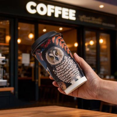China Double Wall Cardboard Paper Coffee Cups Disposable for Hot Drinks for sale