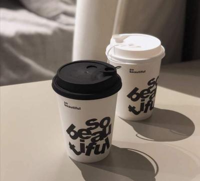 China Double-Wall Kraft Paper Hot Drink Coffee Beverage Takeaway Paper Cups for sale