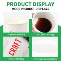 China Custom branded cup 12oz printed reusable coffee Paper cups for sale