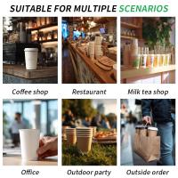 China Custom branded cup 12oz printed reusable coffee Paper cups for sale