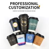 China Biodegradable Double Wall Disposable Paper Glass for Hot Coffee for sale